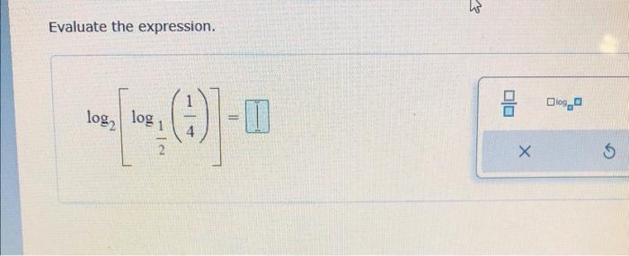 Solved Evaluate the expression. Clos" 8 :) - log, log1 Х $ | Chegg.com