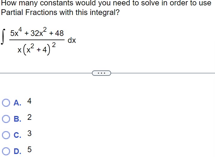 Solved How many constants would you need to solve in order | Chegg.com