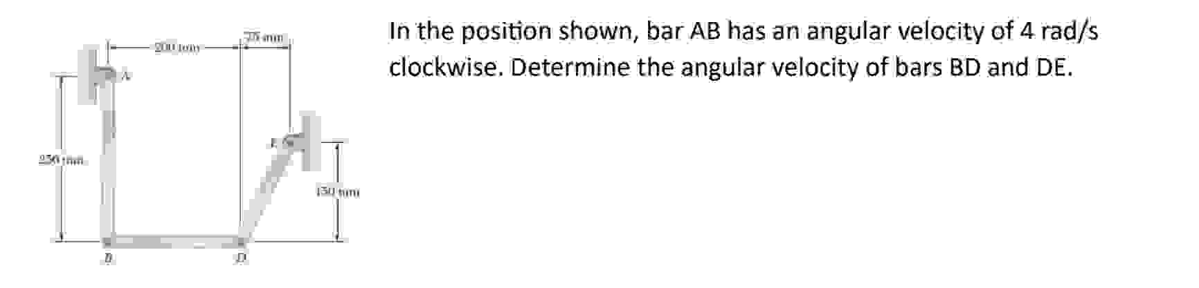 Solved In the position shown, bar AB ﻿has an angular | Chegg.com