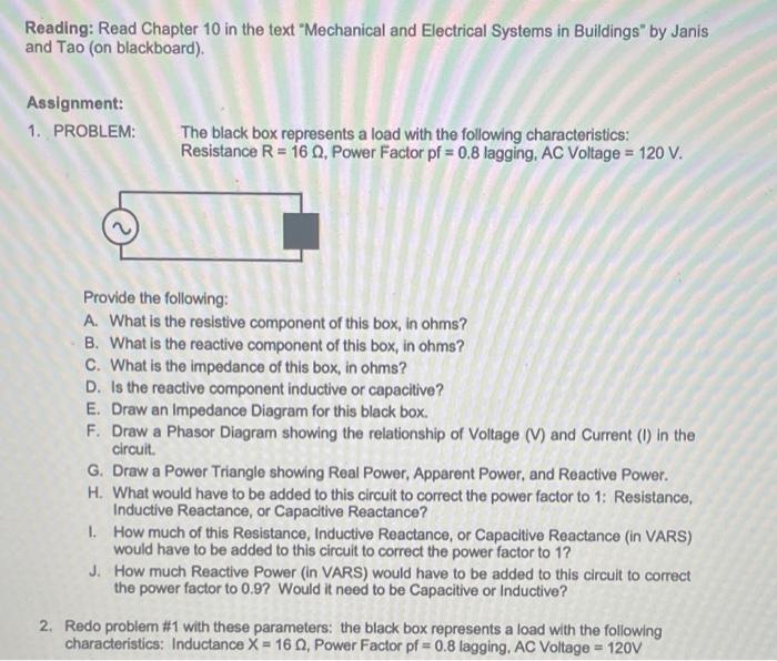 Solved Reading: Read Chapter 10 in the text "Mechanical and | Chegg.com