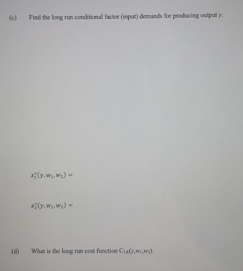Solved V. A firm has the production function f(x1,x2) = | Chegg.com