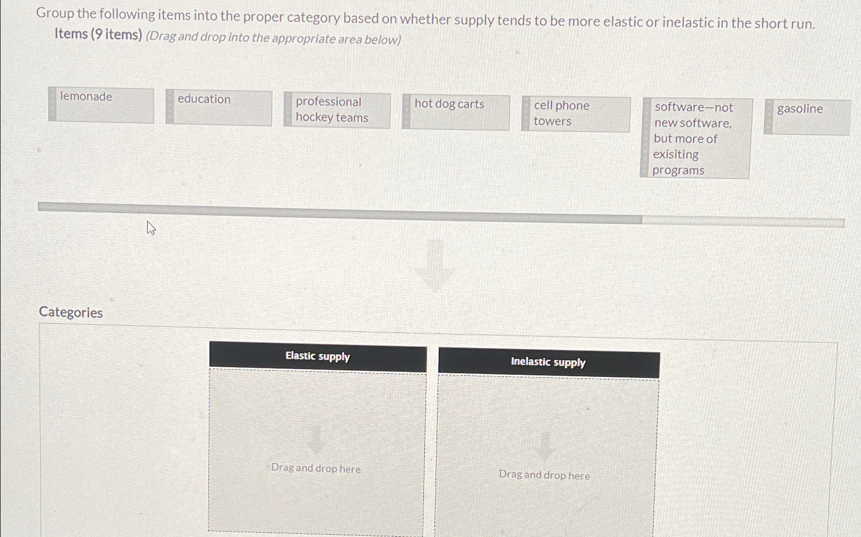 Solved Group the following items into the proper category | Chegg.com