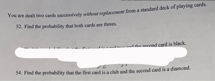 Solved You are dealt two cards successively withou | Chegg.com