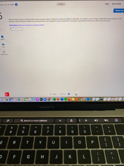 Solved work: C 27(GDP Saved Help Save & Exit Check my UT | Chegg.com