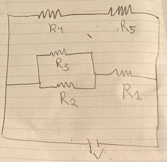Solved 5 resistors r1 = 7.00 ohms, r2 = 2.00 ohms, r3 = 12.0 | Chegg.com