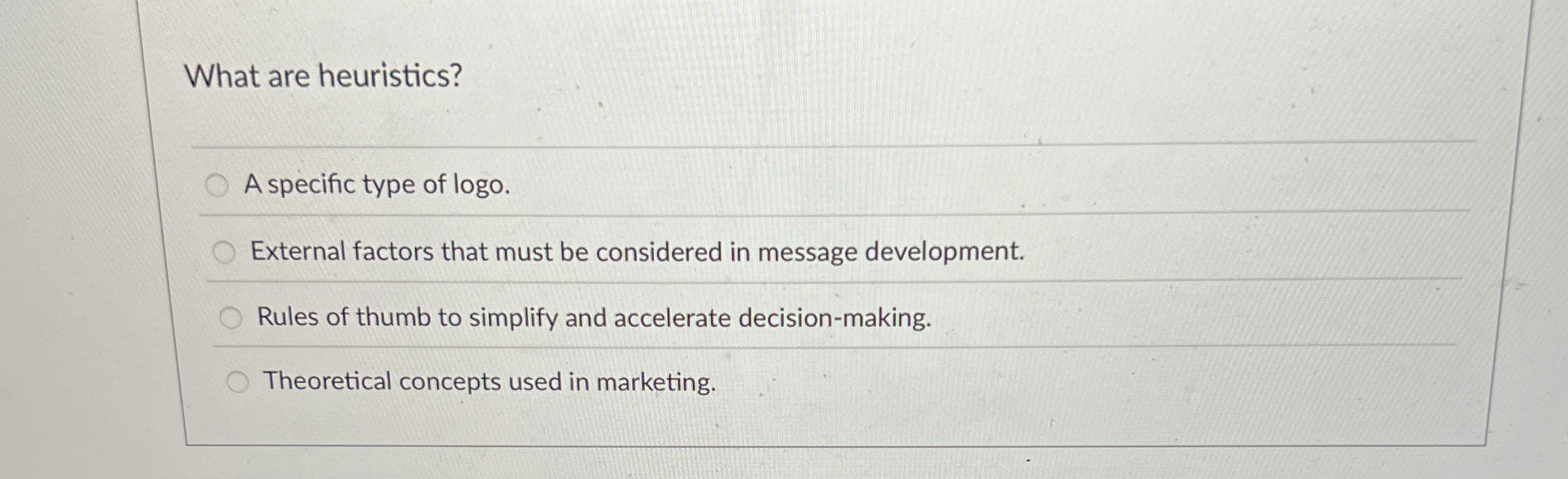 Solved What are heuristics?A specific type of logo.External | Chegg.com