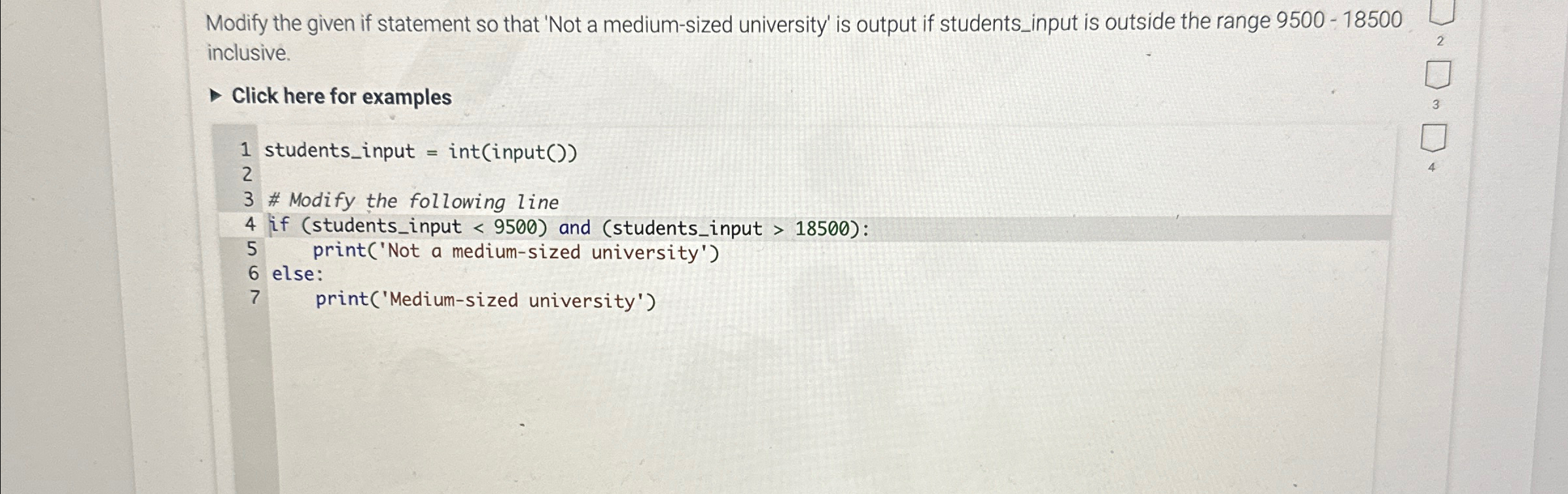 Solved Modify the given if statement so that 'Not a | Chegg.com