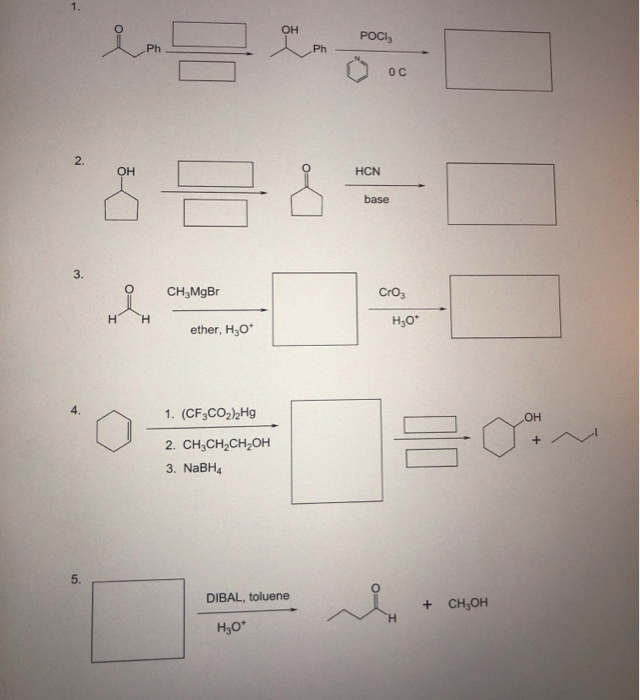 Solved POCIE OH HCN base O CH3MgBr Cro, HH H3O* ether, H30* | Chegg.com