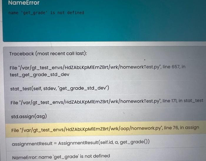Solved AttributeError type object 'Student' has no attibute | Chegg.com