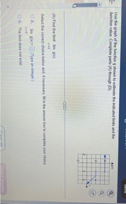 Solved Use the graph of the function g shown to estimate the | Chegg.com