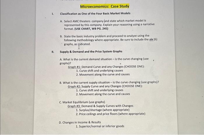 Solved 1. Classification as One of the Four Basic Market | Chegg.com