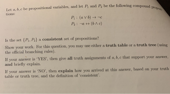 Solved wing compound propon. Let a, b, c be propositional | Chegg.com