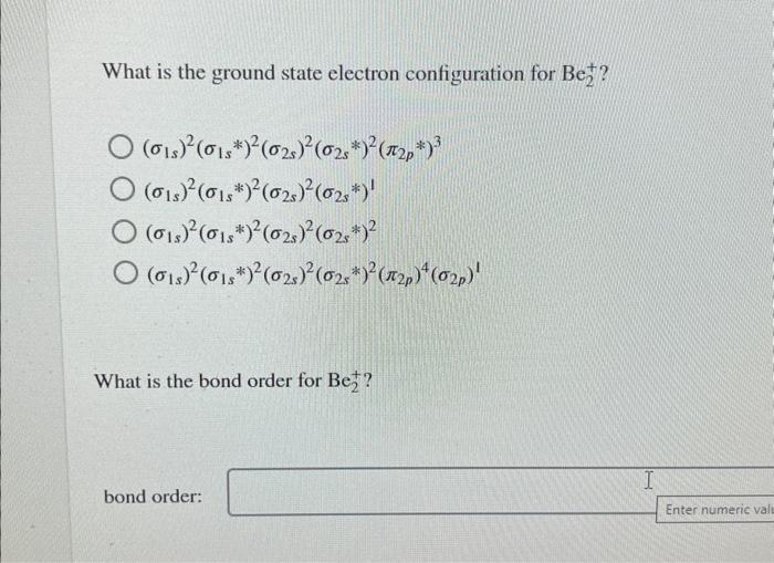 Solved What is the ground state electron configuration for | Chegg.com