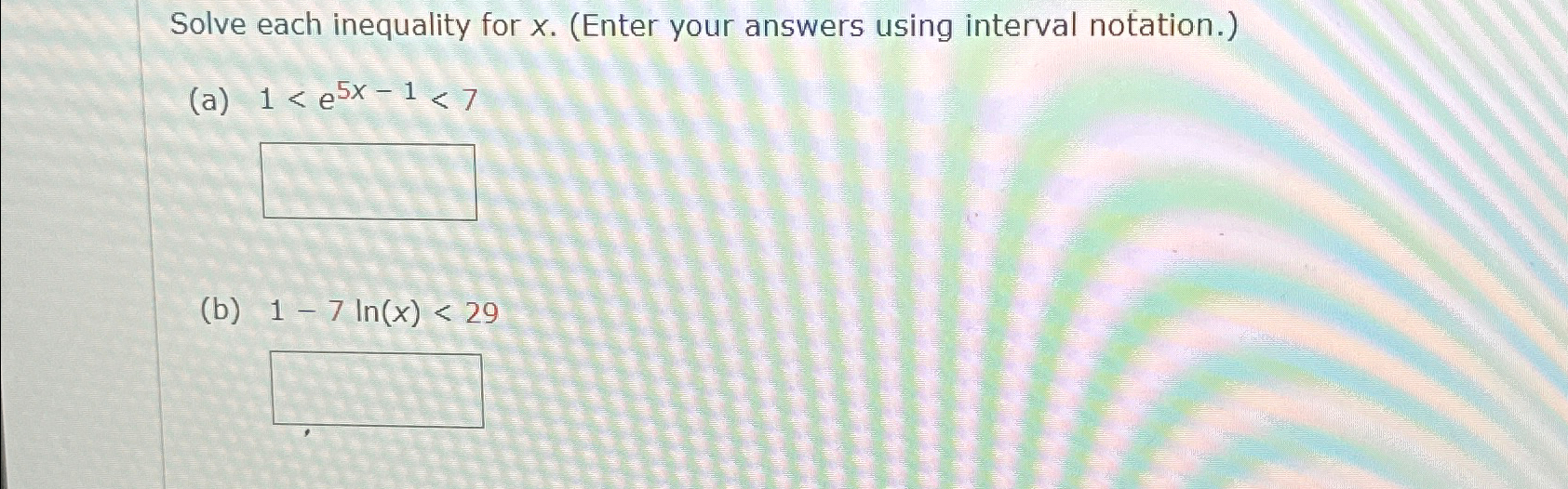 Solved Solve each inequality for x. (Enter your answers | Chegg.com