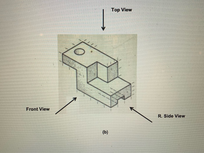Solved Sketch Front, Top and Side views on graph papers size | Chegg.com