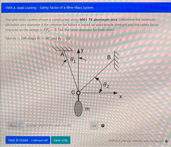 Solved The wire-mass system shown is constructed using | Chegg.com