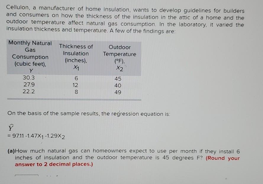 Solved Cellulon, a manufacturer of home insulation, wants to | Chegg.com