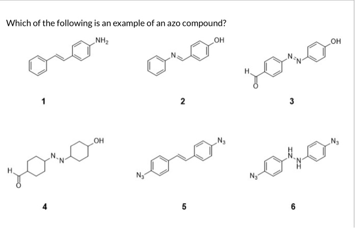 Solved Which of the following is an example of an azo | Chegg.com