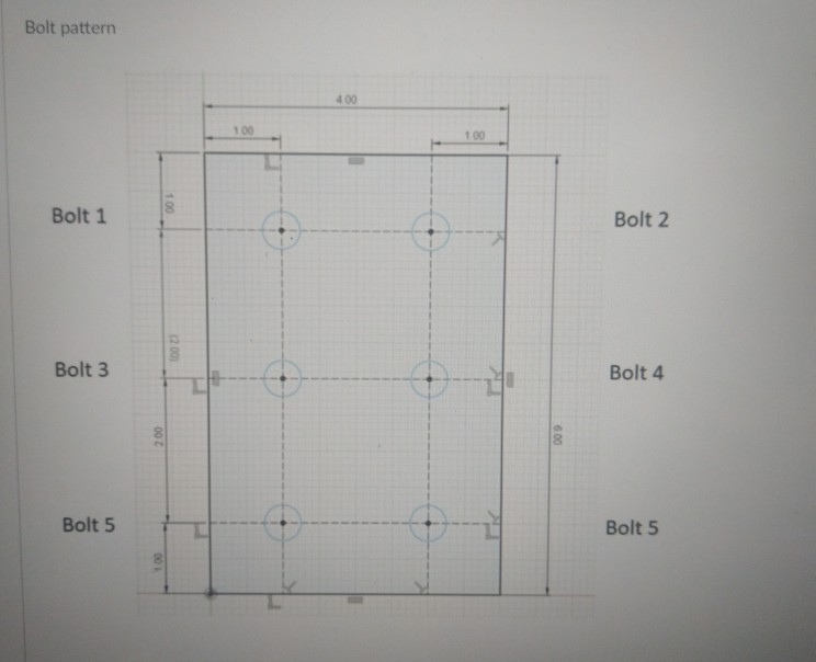 Solved For the loading and bolt pattern shown in the figure, | Chegg.com