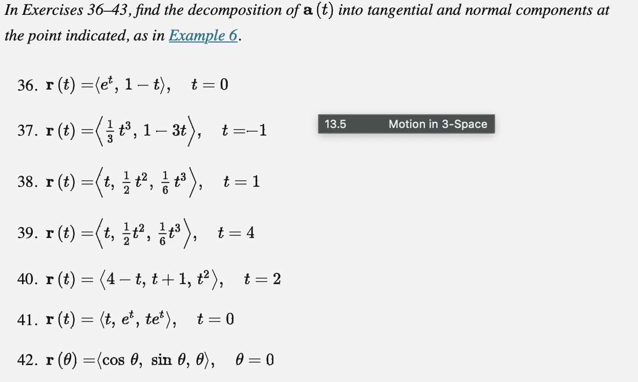 Solved In Exercises 36-43, ﻿find the decomposition of a(t) | Chegg.com