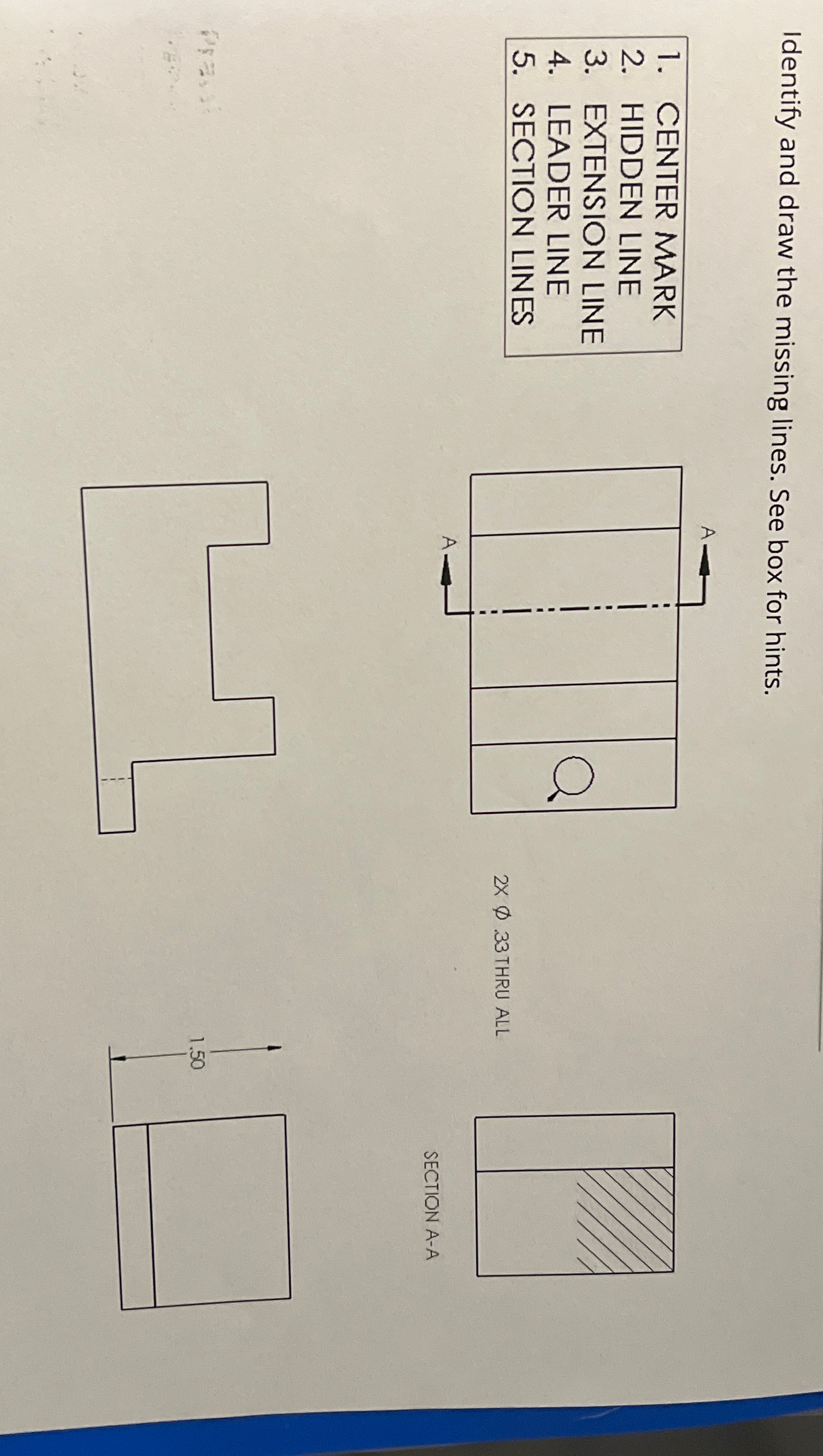 Solved Identify and draw the missing lines. See box for | Chegg.com