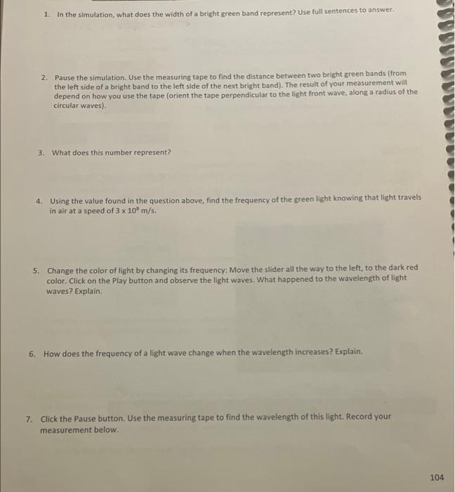 Solved LIGHT WAVES LAB In this lab you will explore | Chegg.com