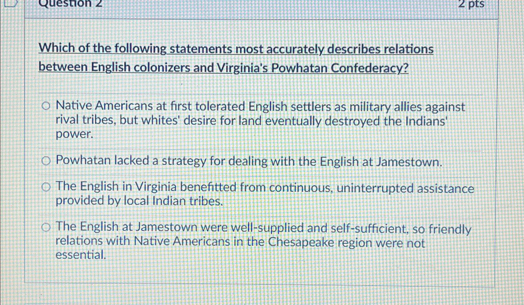 Solved Which of the following statements most accurately | Chegg.com