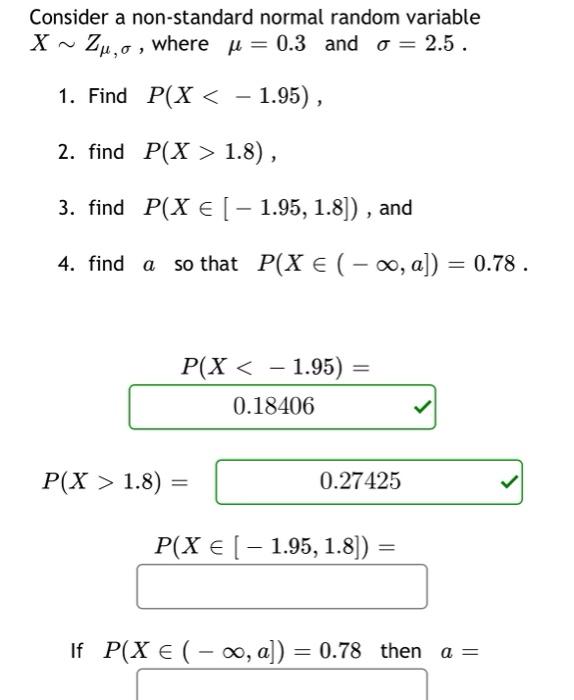 Solved Consider a non-standard normal random variable X ~ | Chegg.com