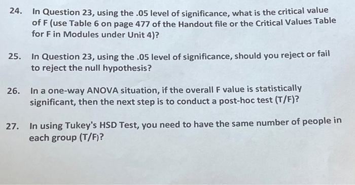 Complete The Anova Summary Table Shown Below See The