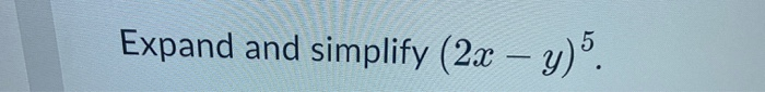 Solved Expand and simplify (2x - y)". | Chegg.com
