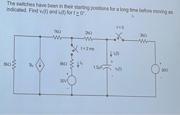 Solved The switches have been in their starting positions | Chegg.com