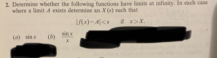 Solved 2. Determine whether the following functions have | Chegg.com