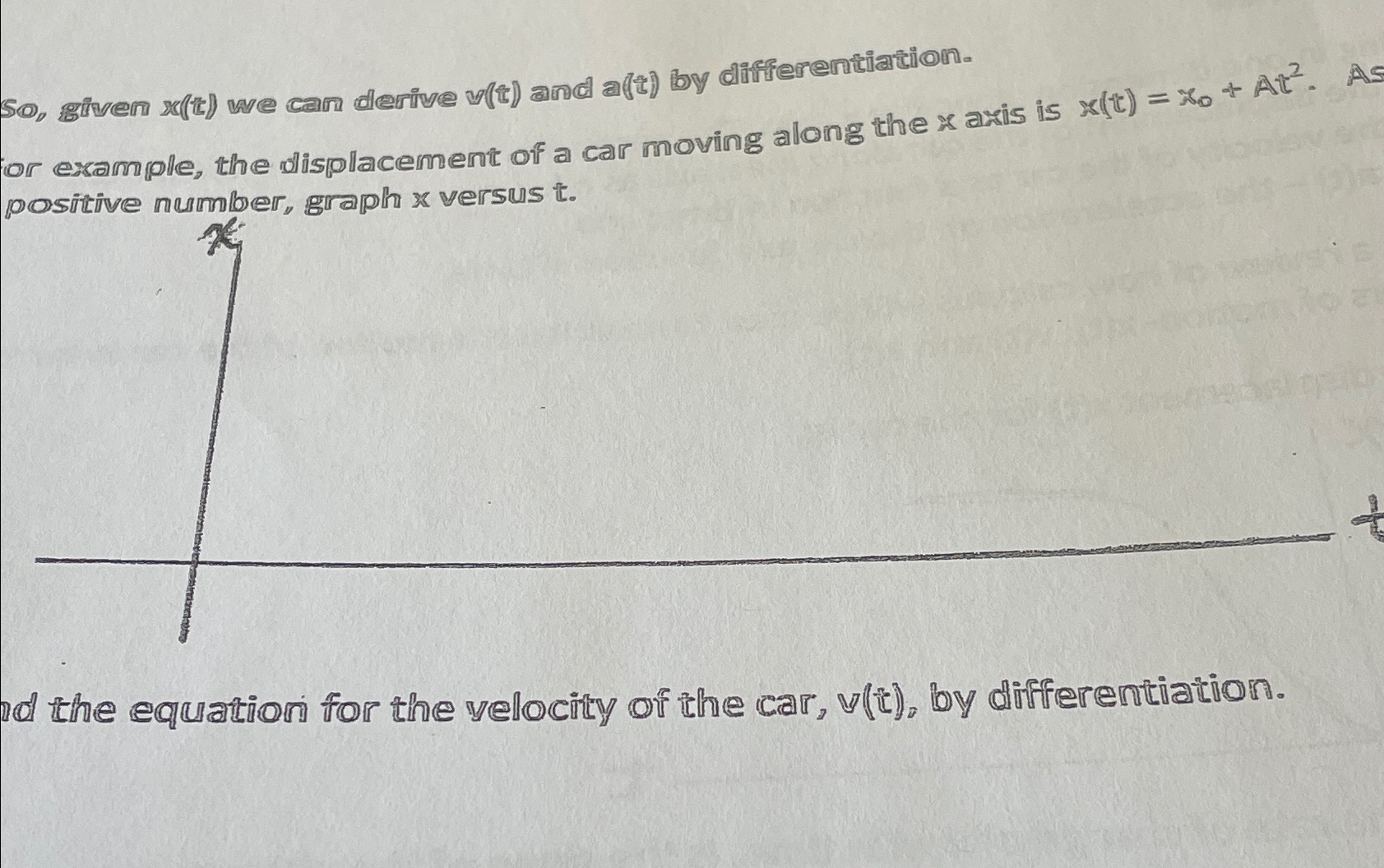 Solved For example, the wlisplacement of a car moving along | Chegg.com