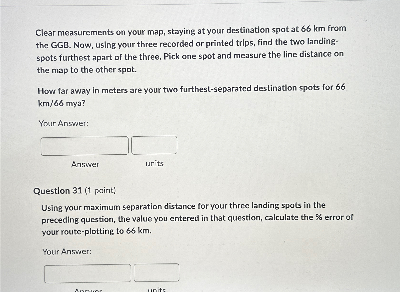 Solved Clear measurements on your map, staying at your | Chegg.com