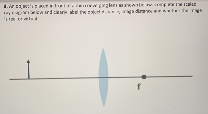 Solved: 8. An Object Is Placed In Front Of A Thin Convergi... | Chegg.com