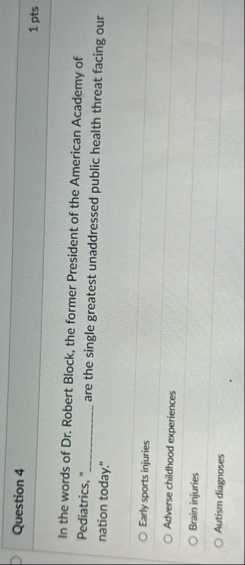 Solved Question 41 ﻿ptsIn the words of Dr. ﻿Robert Block, | Chegg.com