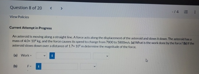 Solved Question 8 ﻿of 20View PoliciesCurrent Attempt in | Chegg.com