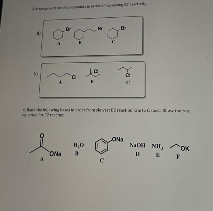 Solved 3 Arrange each set of compounds in order of | Chegg.com