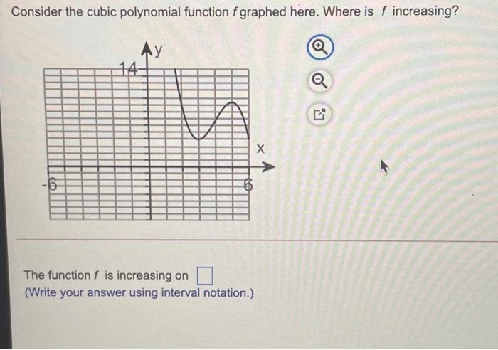 Solved Consider the cubic polynomial function fgraphed here. | Chegg.com