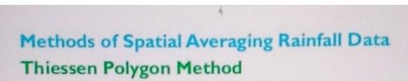 Solved Methods of Spatial Averaging Rainfall Data Thiessen | Chegg.com Solved Methods of Spatial Averaging Rainfall Data Thiessen | Chegg.com