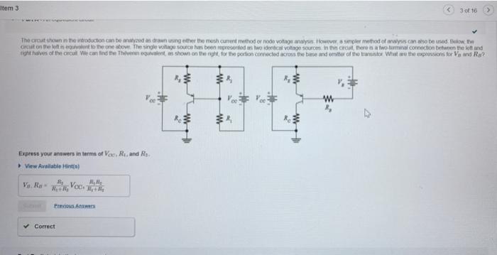 Solved Part B - Calculate the base current The circuit is | Chegg.com