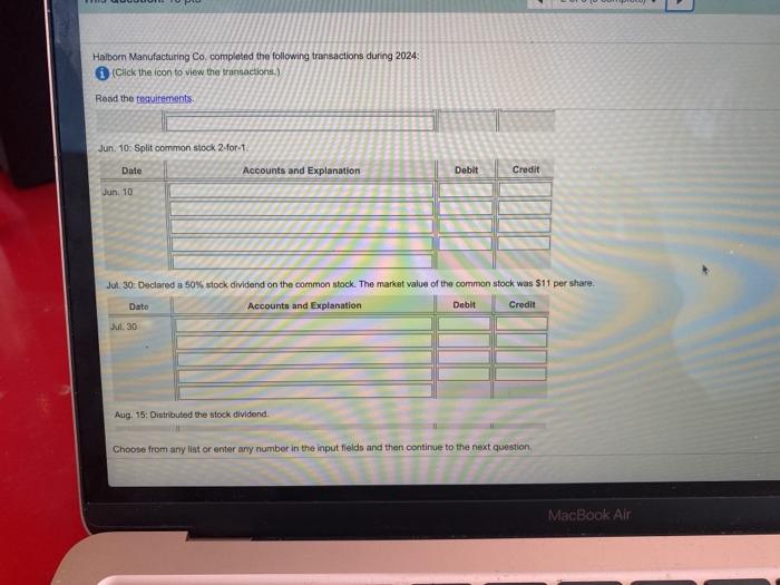 Solved Halbom Marstacturing Co. comited the following | Chegg.com