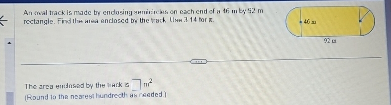 Solved An oval track is made by enclosing semicircles on | Chegg.com