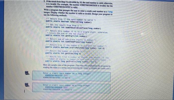 -6.31 (Financial: credir cand number validarion) | Chegg.com