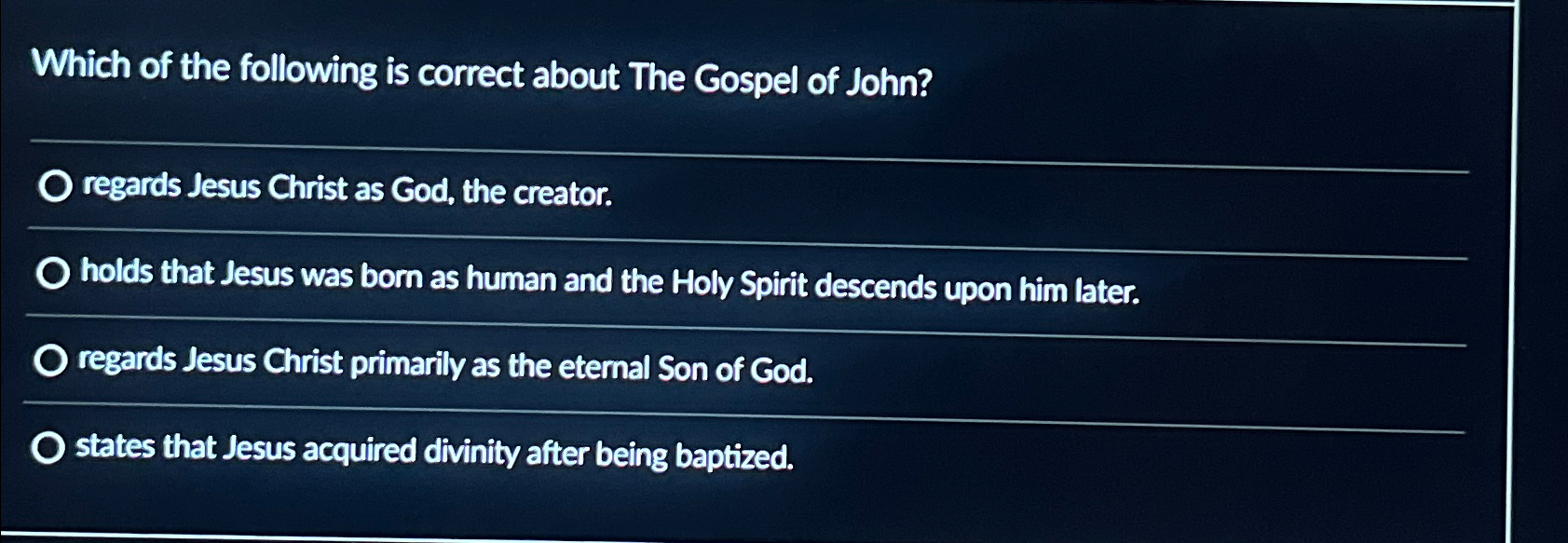 Solved Which of the following is correct about The Gospel of | Chegg.com