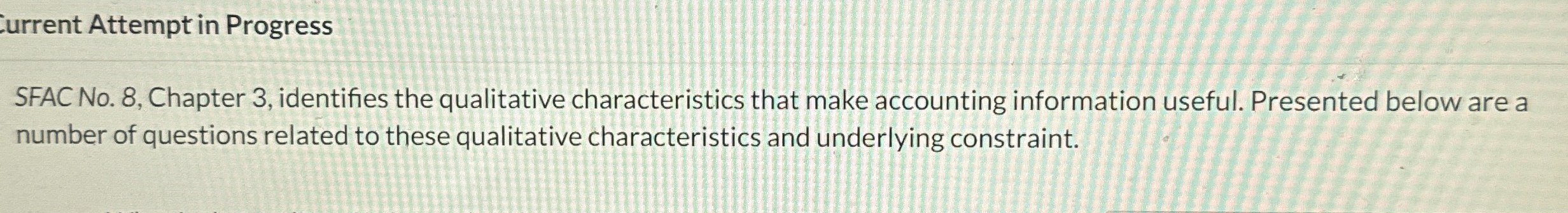 Solved urrent Attempt in ProgressSFAC No. 8, ﻿Chapter 3, | Chegg.com