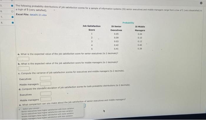 Solved S: 6. 7. 8. The following probability distributions | Chegg.com