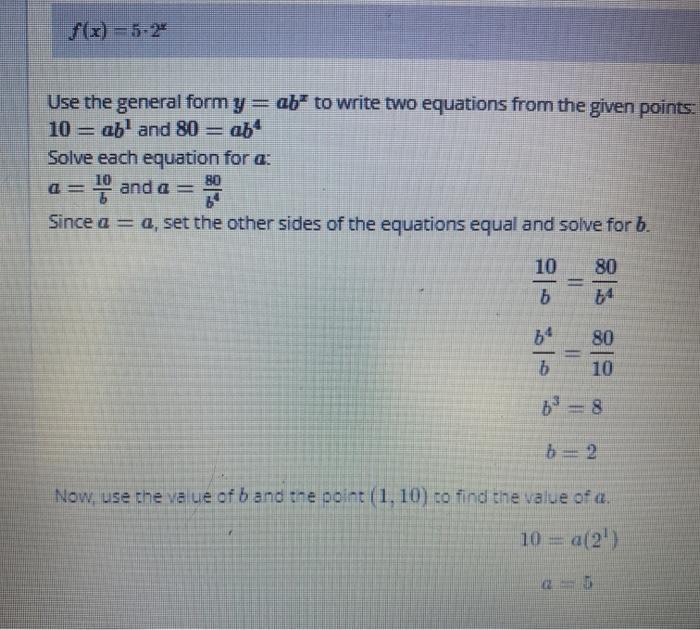 Solved The graph of an exponential function passes through | Chegg.com