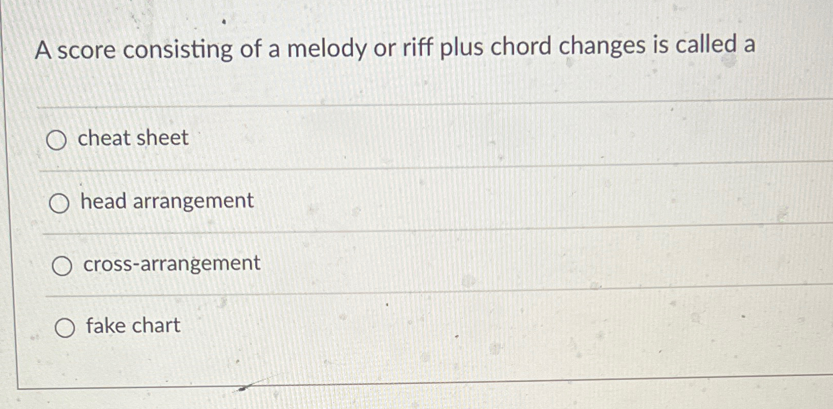 Solved A score consisting of a melody or riff plus chord | Chegg.com