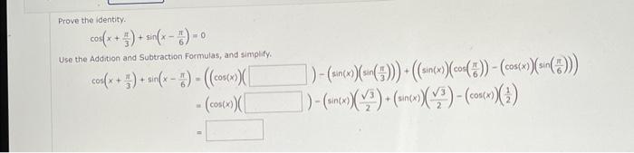 Solved prove the identity. Use the addition and subtraction | Chegg.com
